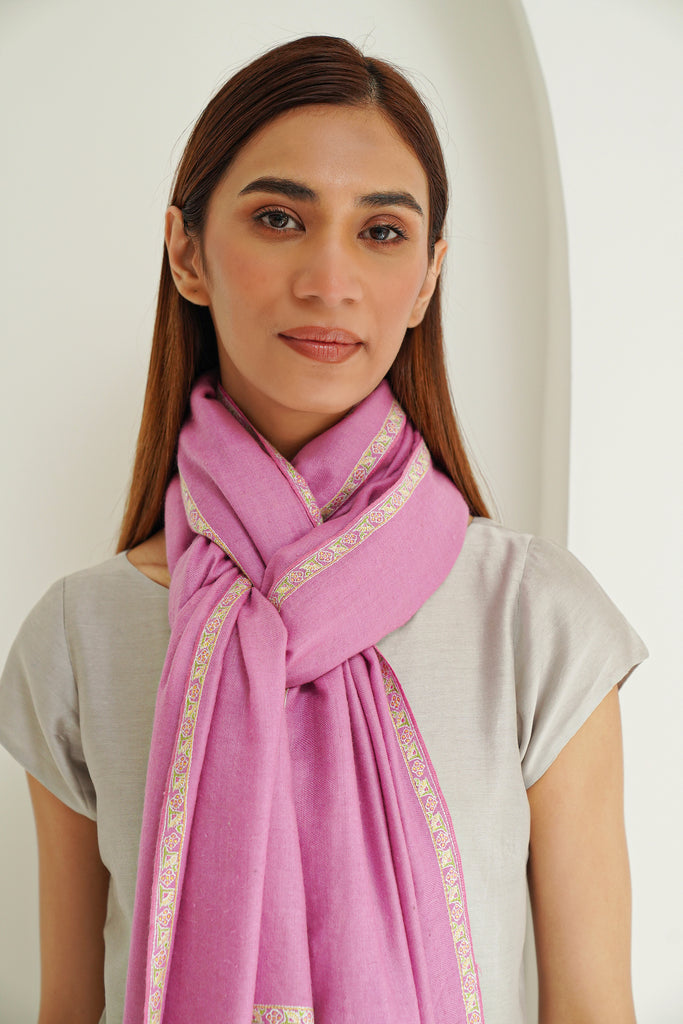 Sozni Nasrin Baildar Hand Embroidered Pashmina Stole