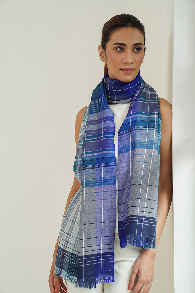 Handwoven Cashmere Stripes Shawl | Kashmir Loom