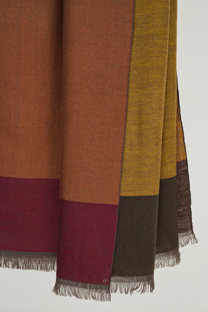 Handwoven Cashmere Double Side Oversize Scarf | Kashmir Loom