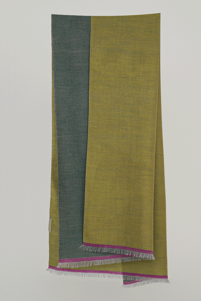 Handwoven Cashmere Double Side Stole | Kashmir Loom